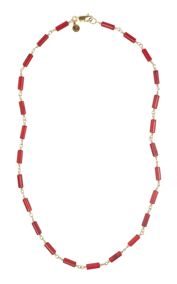 PRESLEY OLDHAM Spark Coral Necklace - Red