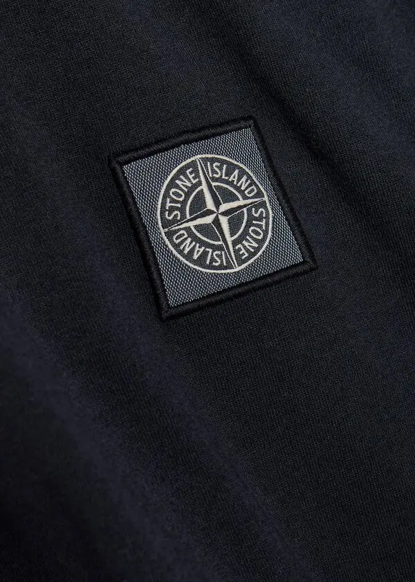 Stone Island Tonal Compass Logo Cotton T-shirt - Navy