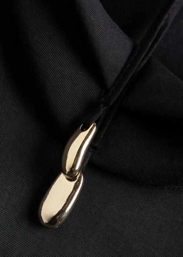 AKYN Blake Cowl-back Lyocell Midi Dress