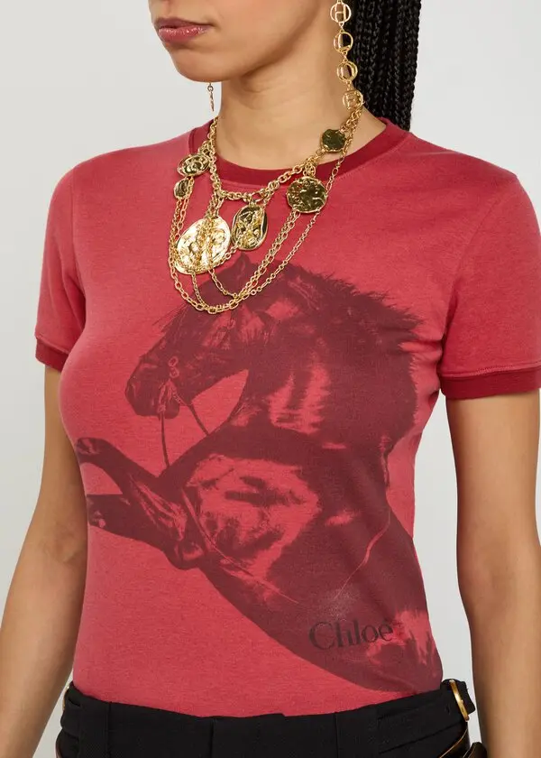 Chloé Printed Cotton T-shirt