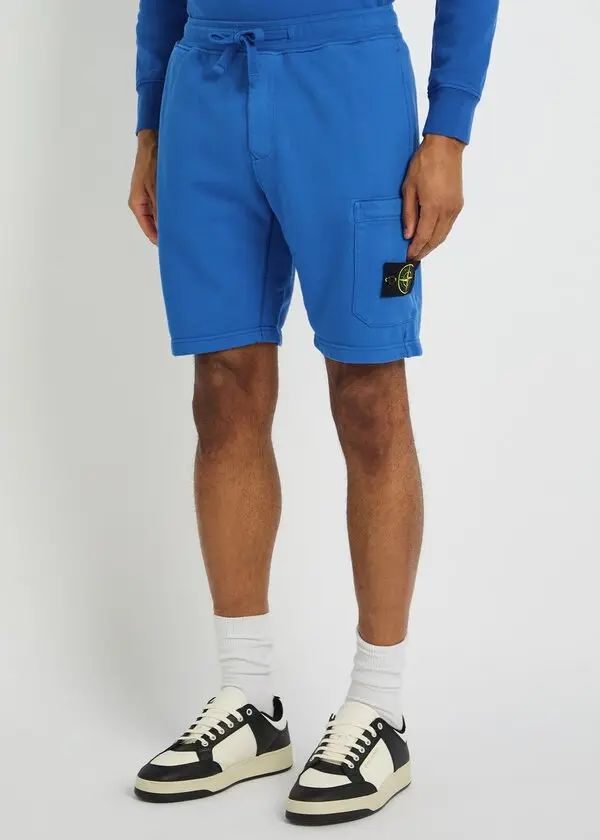Stone Island Logo Cotton Shorts