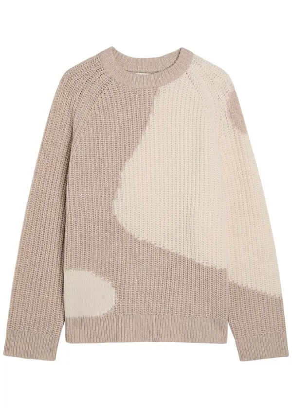 AKYN Remi Colour-blocked Wool Jumper