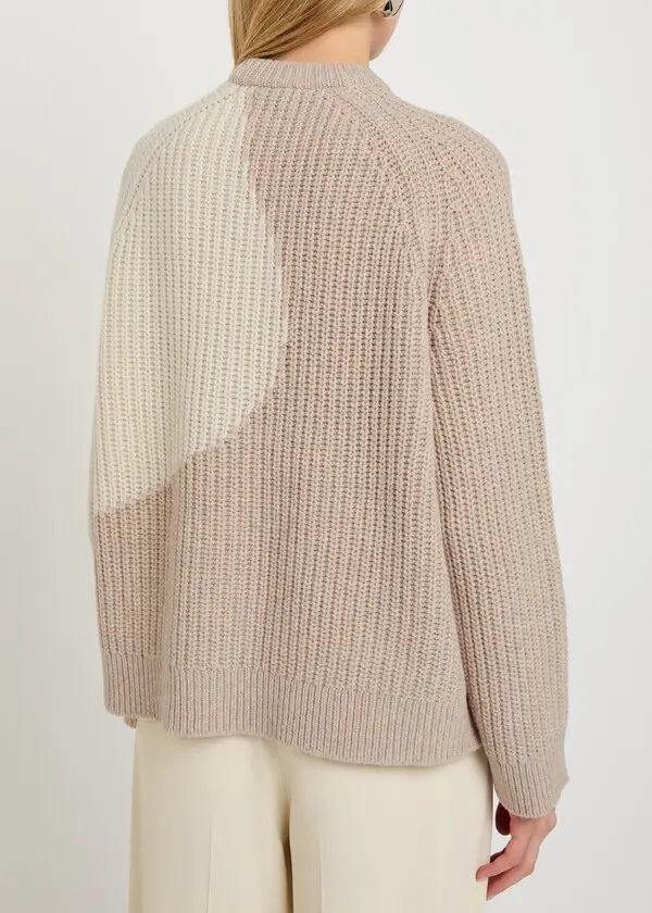 AKYN Remi Colour-blocked Wool Jumper