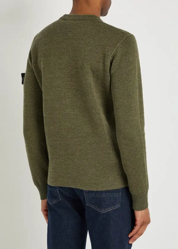 Stone Island Logo Wool-blend Jumper
