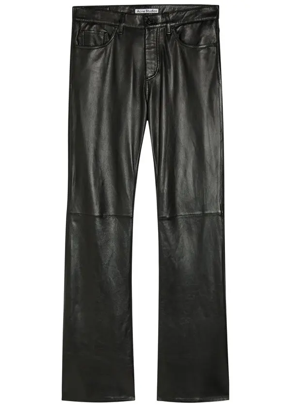 Acne Studios Bootcut Leather Trousers