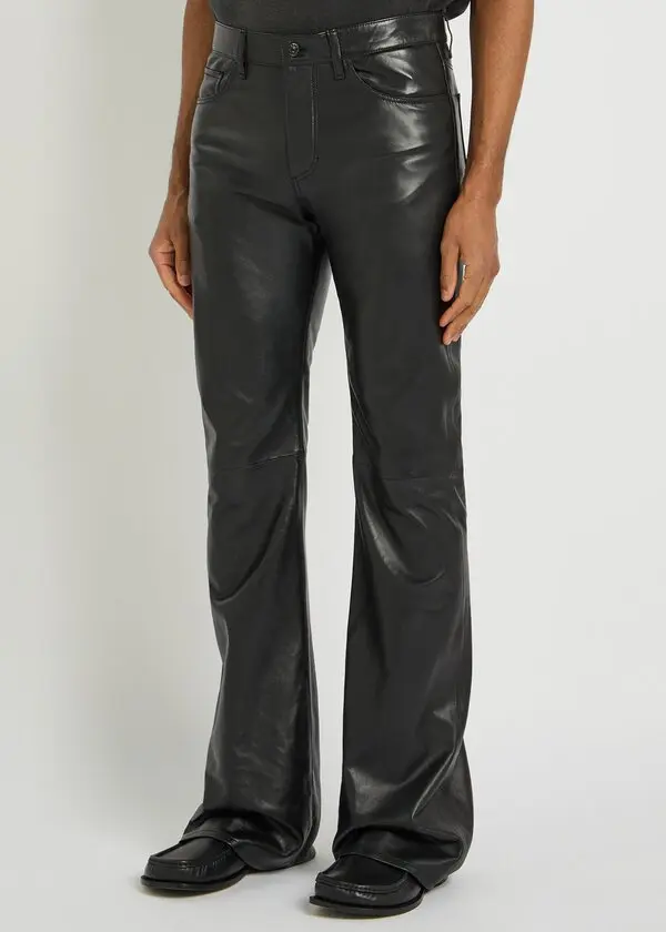 Acne Studios Bootcut Leather Trousers