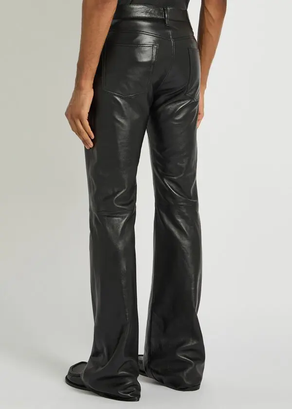 Acne Studios Bootcut Leather Trousers