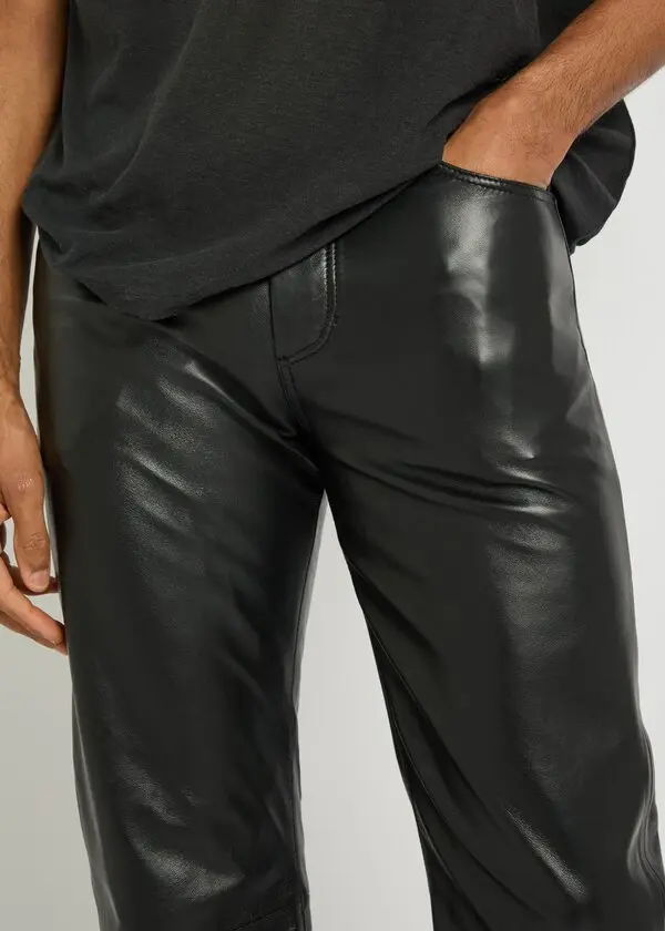 Acne Studios Bootcut Leather Trousers