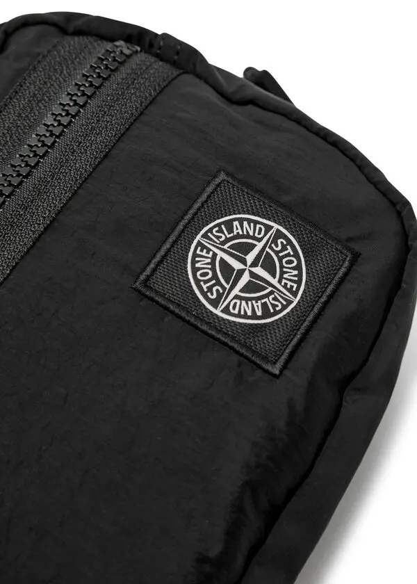 Stone Island Logo-appliquéd Belt Bag - Black
