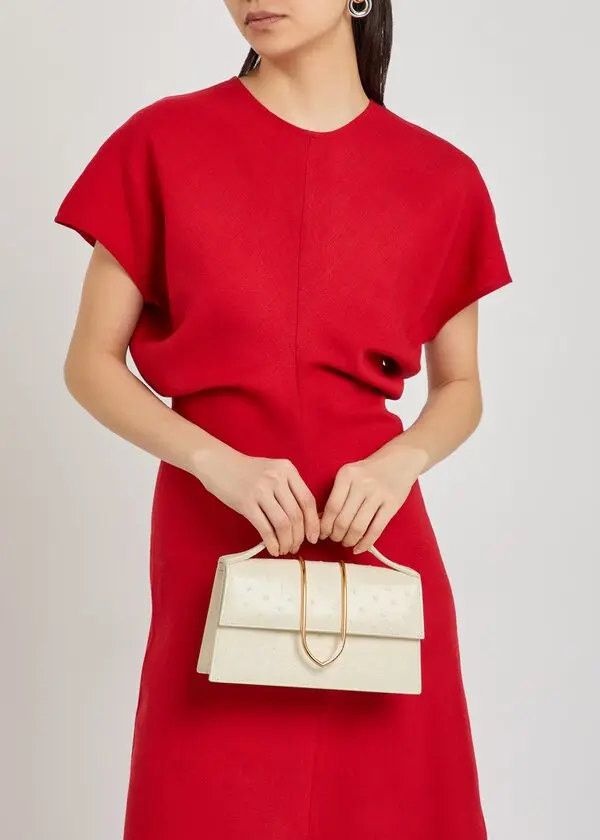 Jacquemus Le Grand Bambino Polka Dot Top Handle Bag - Ivory