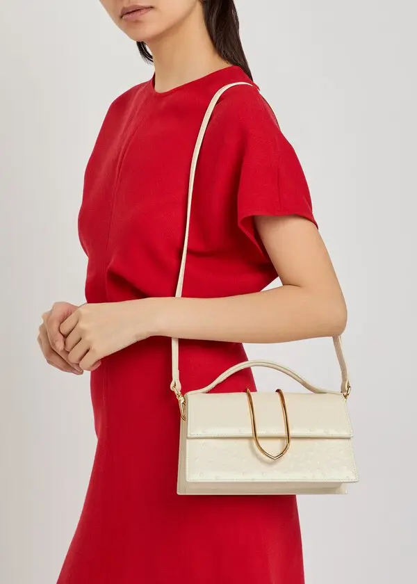 Jacquemus Le Grand Bambino Polka Dot Top Handle Bag - Ivory