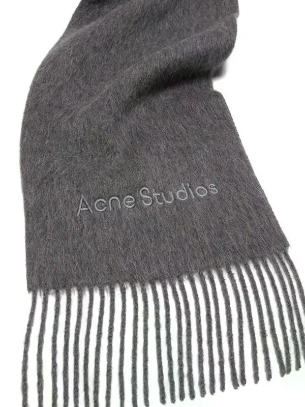 Acne Studios Fringed Scarf - Grey