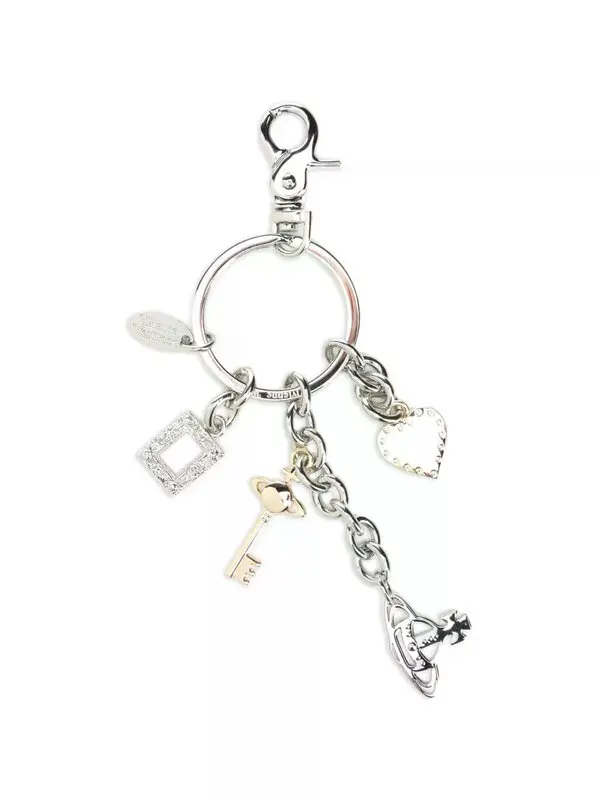 VIVIENNE WESTWOOD Multi-charm Keyring - Silver