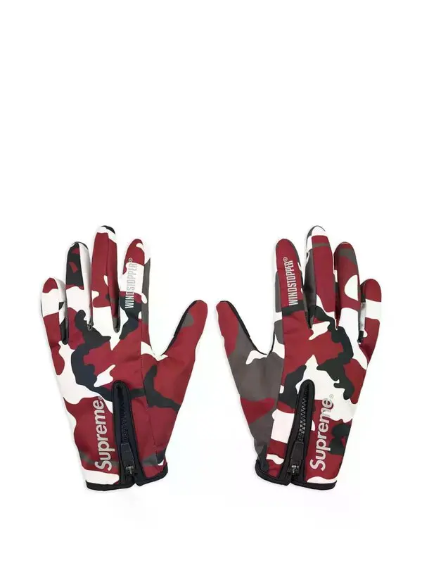 Supreme Camouflage Gloves - Red
