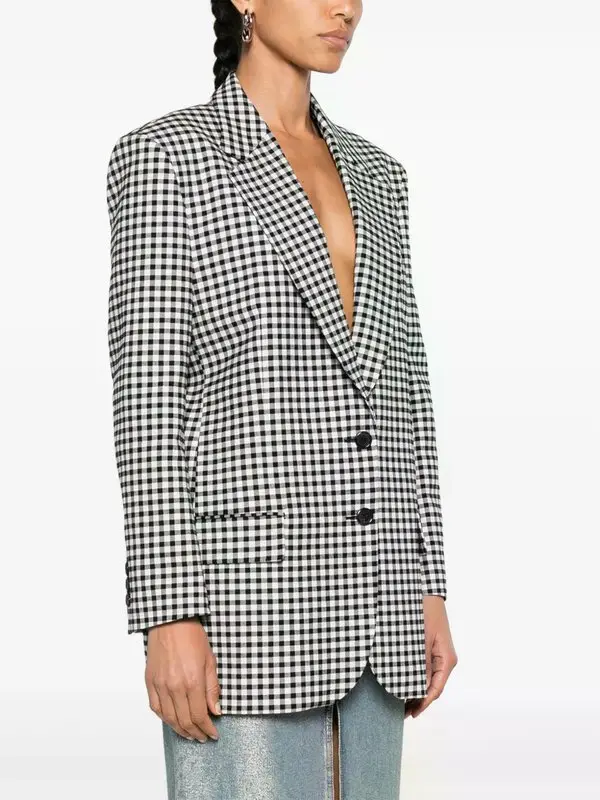 Moschino Gingham-check Single-breasted Blazer