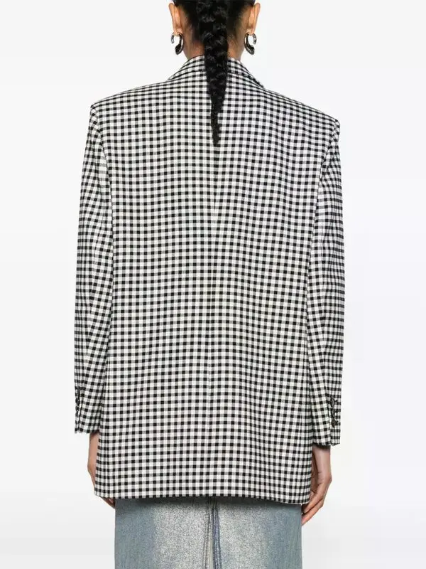 Moschino Gingham-check Single-breasted Blazer