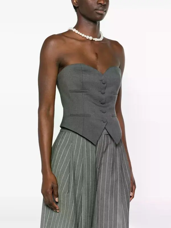 Moschino Strapless Sweetheart-neck Vest