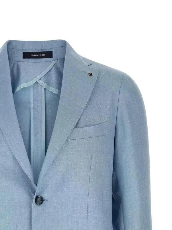 Tagliatore Montecarlo Ingle-breasted Blazer - Blue