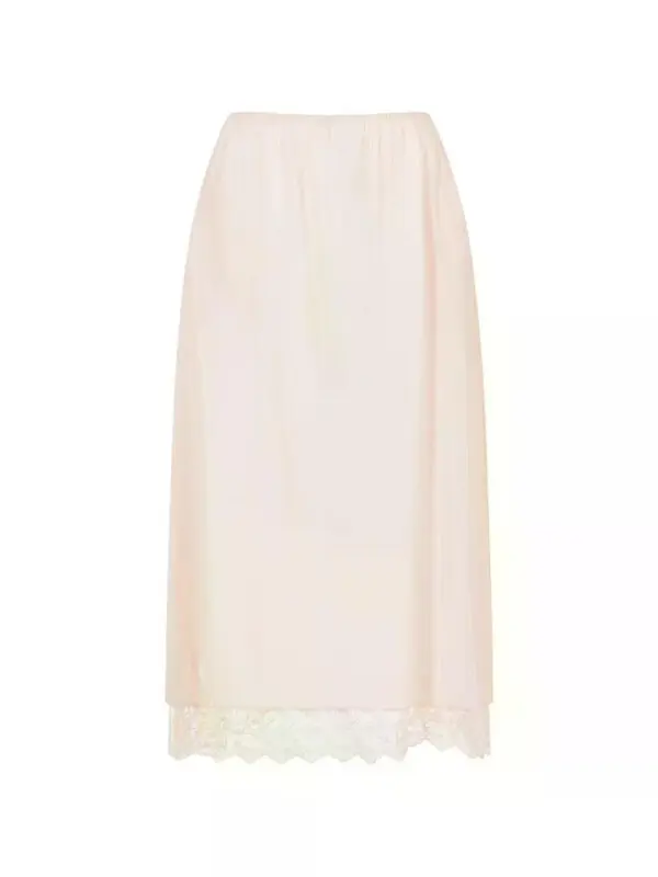 Simone Rocha Lace Trim Midi Skirt - Neutrals