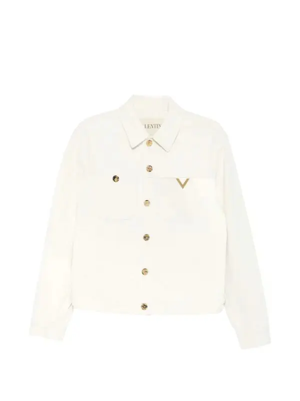 Valentino Garavani Logo Detail Denim Jacket