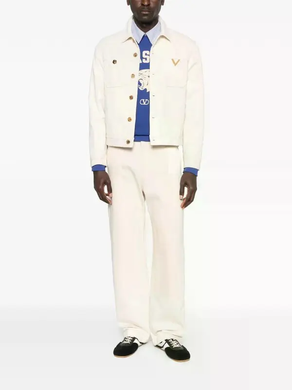 Valentino Garavani Logo Detail Denim Jacket