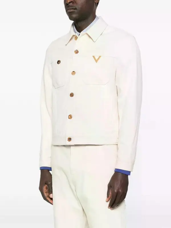 Valentino Garavani Logo Detail Denim Jacket