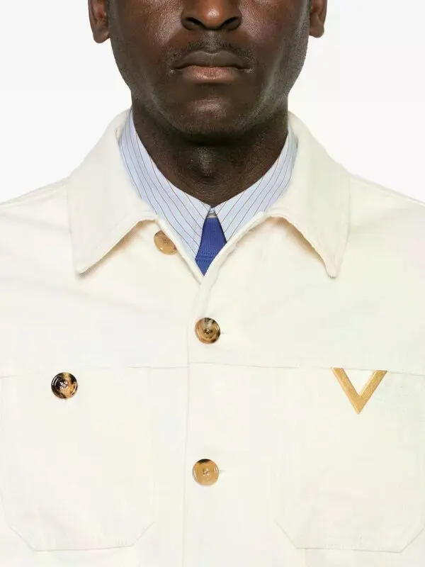 Valentino Garavani Logo Detail Denim Jacket
