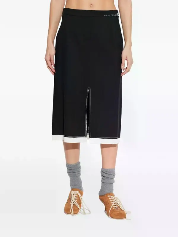Marni Logo-embroidered Midi Skirt