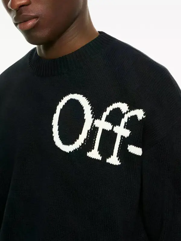 Off-White Bookish Shared Cot Sweater - Black