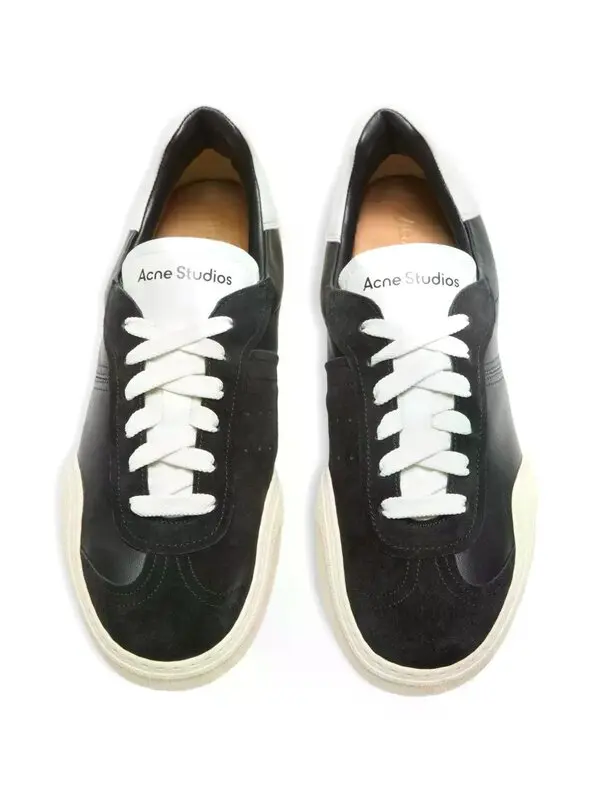 Acne Studios Panelled Leather Sneakers - Black