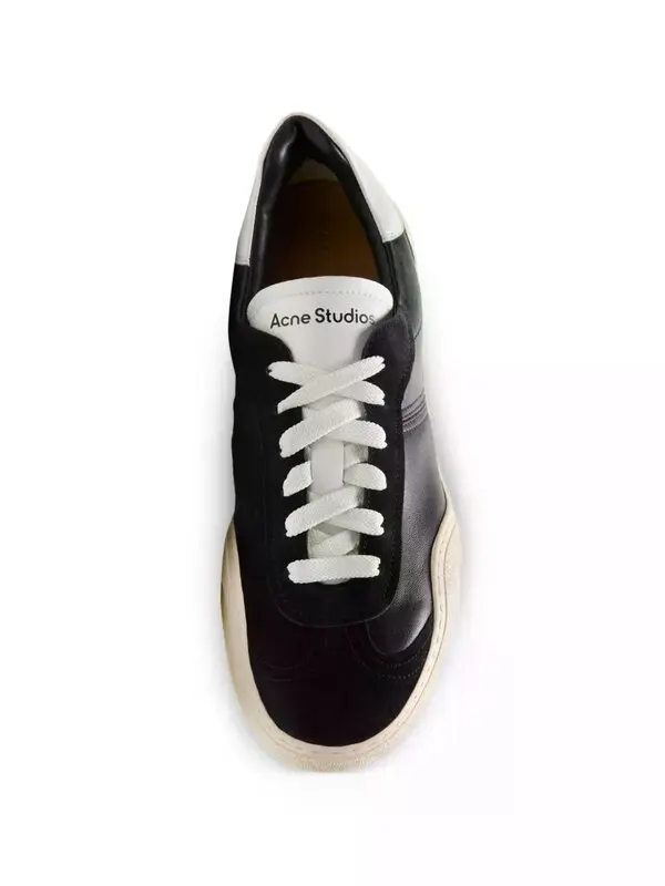 Acne Studios Panelled Leather Sneakers - Black