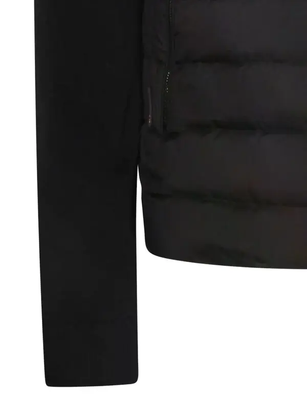 MOORER Quilted Zip-up Jacket - Black