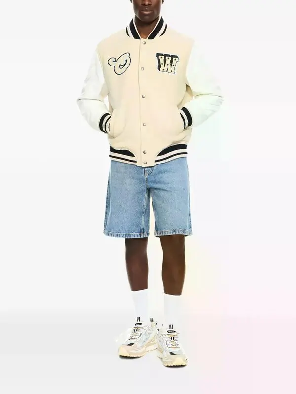 Off-White Star Logo Varsity Jacket - Neutrals