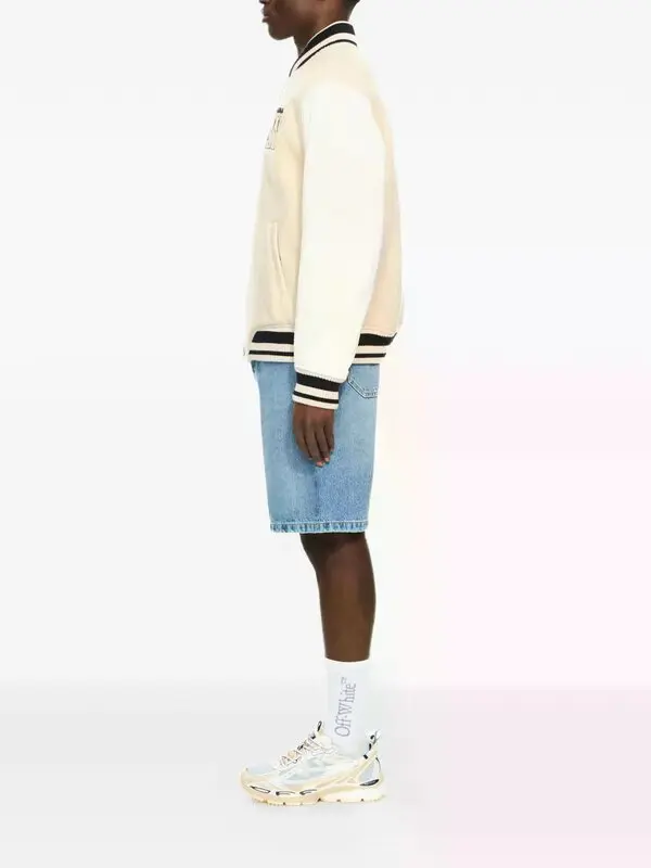 Off-White Star Logo Varsity Jacket - Neutrals