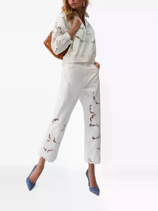 Liu Jo Openwork Embroidered Bomber Jacket