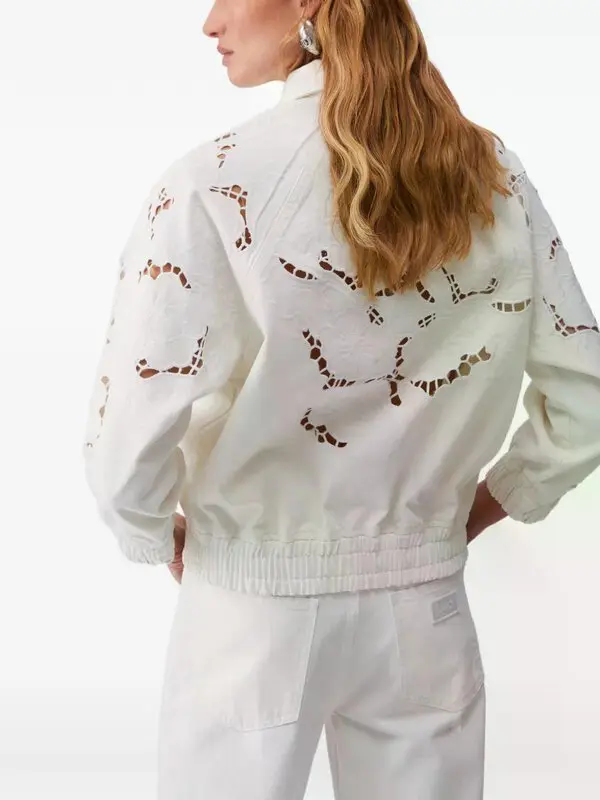 Liu Jo Openwork Embroidered Bomber Jacket