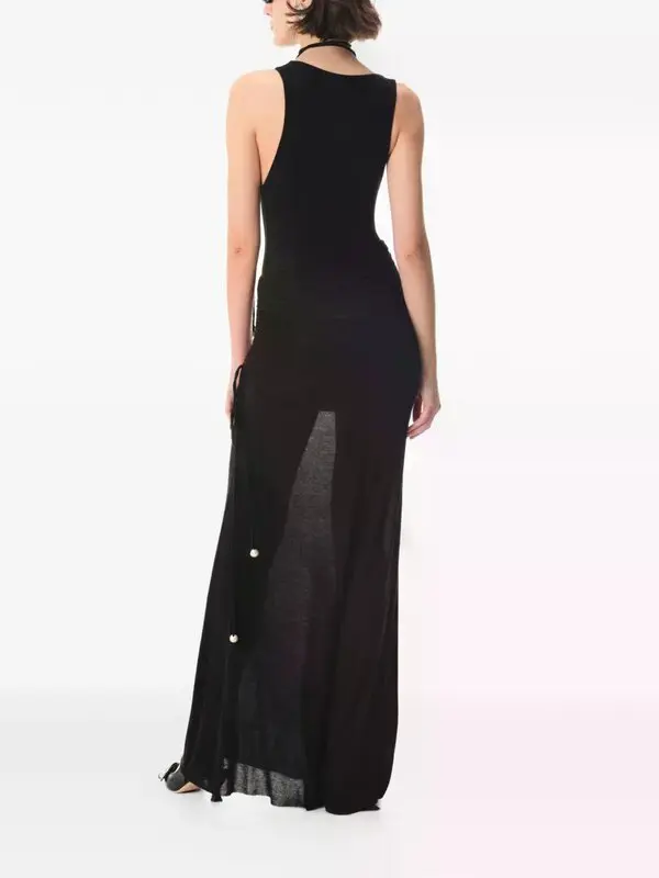 MANURI Tie-detail Bodysuit - Black