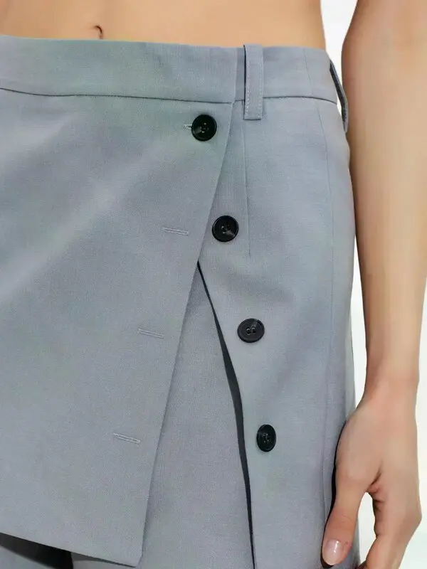 IRO PARIS Button-detailed Layered Shorts