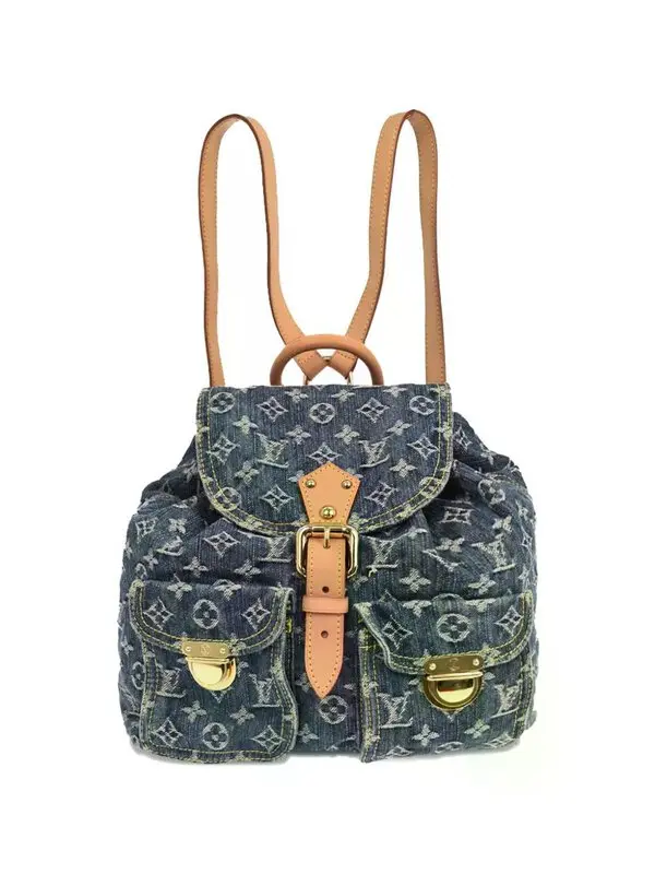 LOUIS VUITTON 2006 Sac A Dos Gm Monogram Denim Backpack - Blue