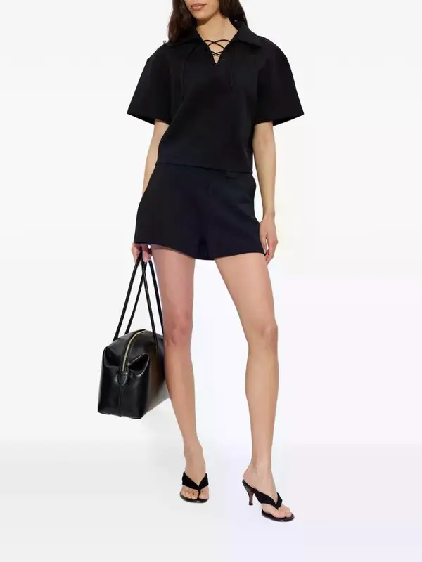 IRO PARIS Lace-up Polo Top