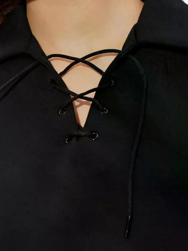 IRO PARIS Lace-up Polo Top