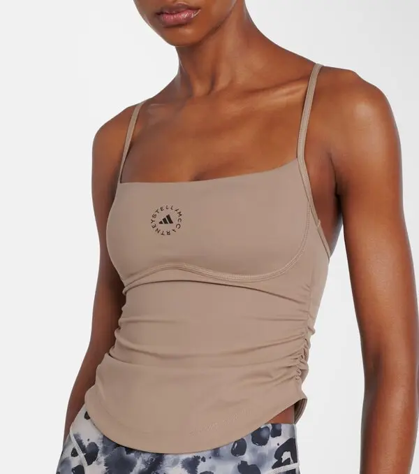Adidas By Stella McCartney Logo Crop Top - Beige