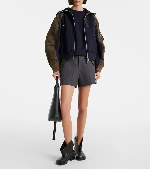 Sacai Cotton-blend And Twill Jacket