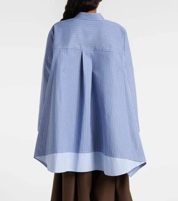 Sacai Striped Oversized Cotton-blend Shirt