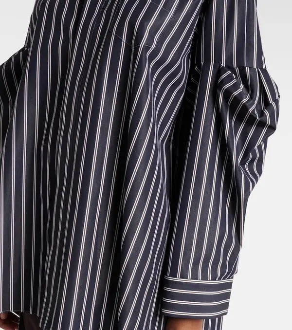 Sacai Striped Oversized Cotton-blend Shirt