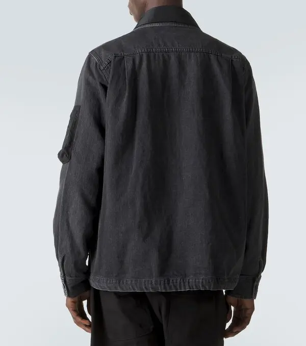 Sacai Twill-trimmed Denim Blouson Jacket