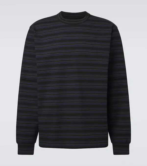 Sacai Striped Cotton T-shirt