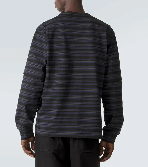 Sacai Striped Cotton T-shirt