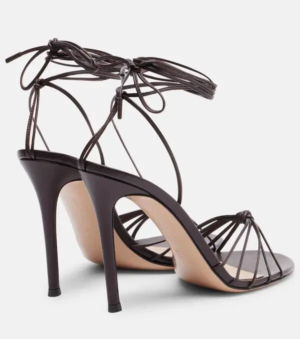 GIANVITO ROSSI 105 Leather Slingback Sandals