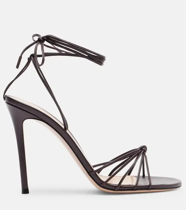 GIANVITO ROSSI 105 Leather Slingback Sandals